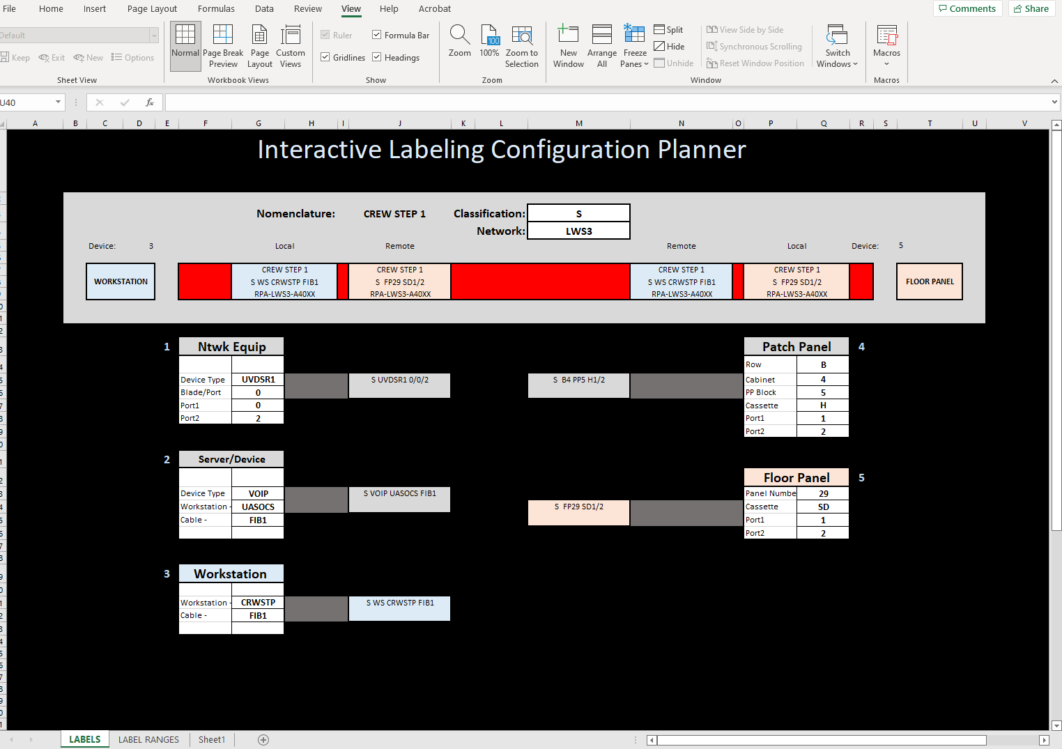 Interactive Labeling Configuration Planner | James Porter